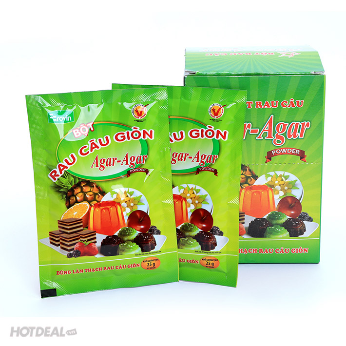 Bột Rau Câu Giòn Agar Powder 25G/ Gói (10Gói)