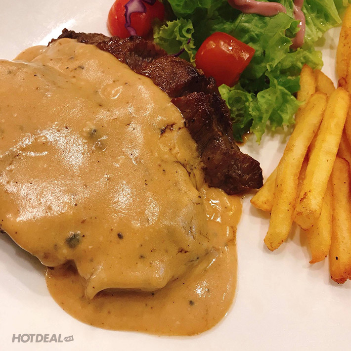 COMBO STEAK PHÁP GIÁ VIỆT + KHOAI TÂY CHIÊN, SALAD, NƯỚC NGỌT CHO 02 ...