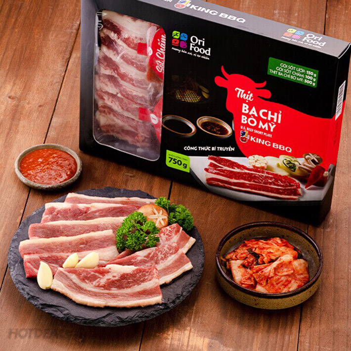 ORI FOOD KING BBQ BA CHỈ BÒ MỸ 750GR